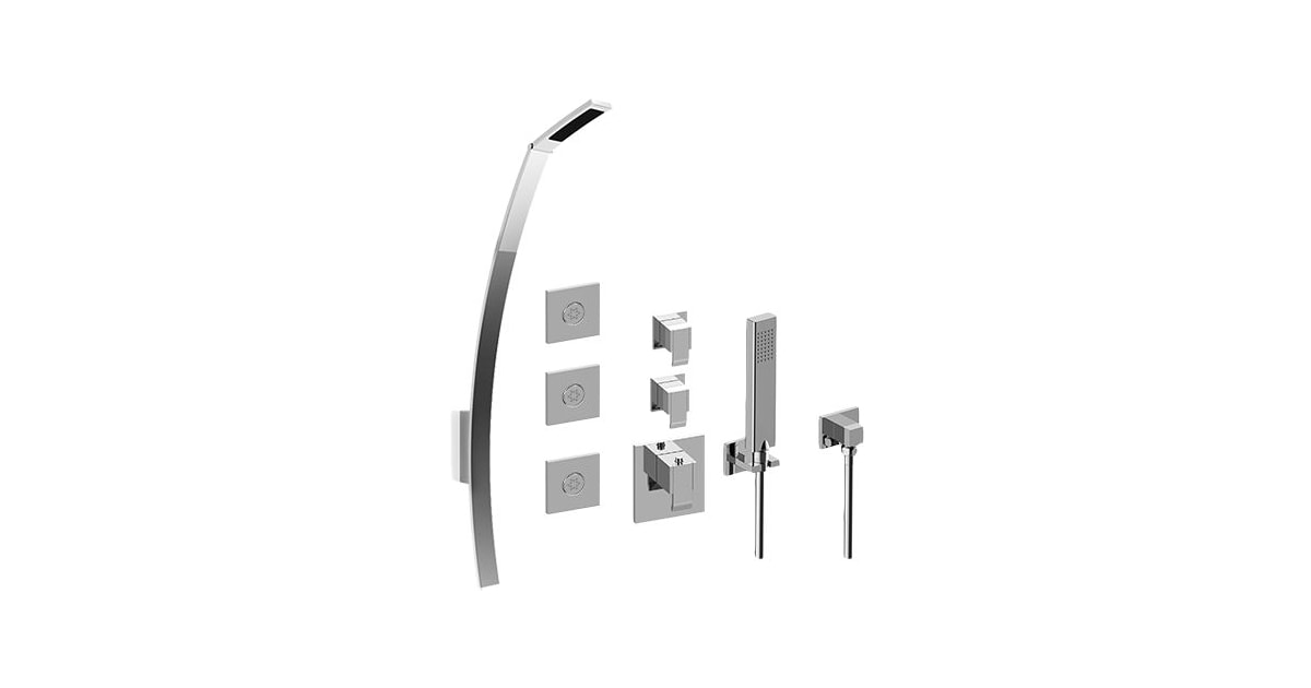 Graff GM3.128SH-LM38E0-PC M-Series Full Thermostatic Shower System ...