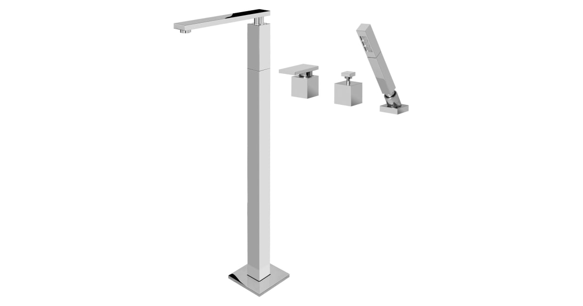 Graff G-3753-LM31-PC Solar Floor Mounted Tub | Build.com