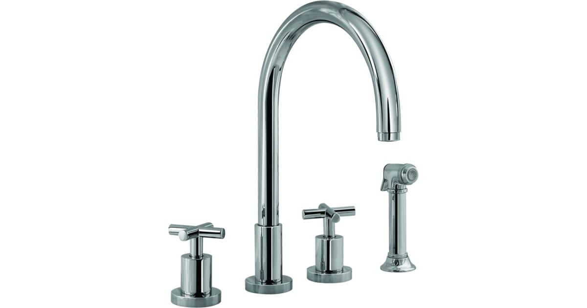 Graff G-4320-C4-PC Infinity Kitchen Faucet with Metal Cross Handles and ...