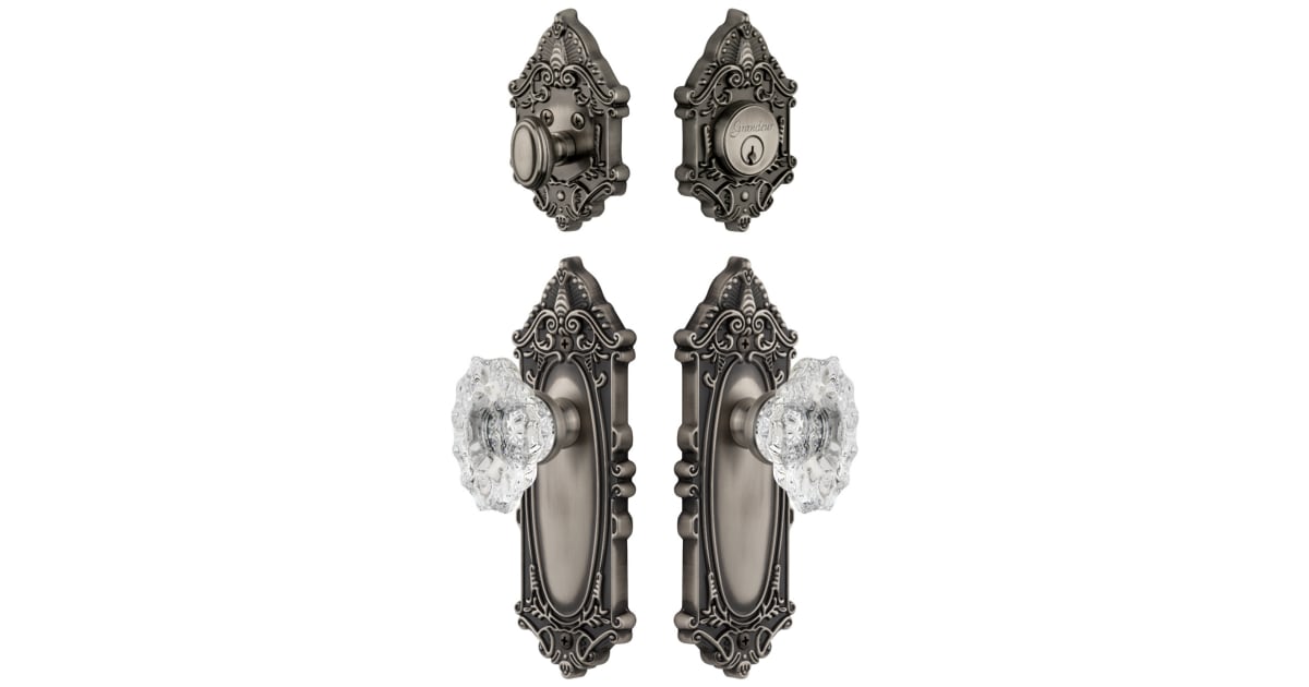 Grandeur 802020 Grande Victorian Solid Brass Single Cylinder Keyed ...