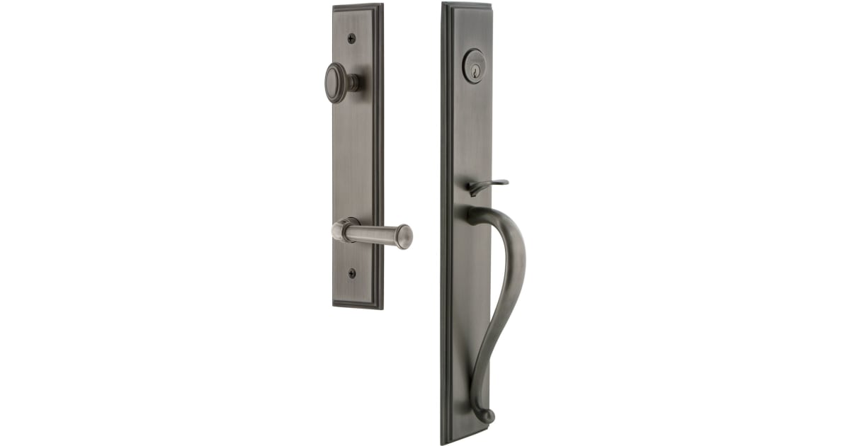 Grandeur 847247 Carre Solid Brass Rose Left Handed Keyed Entry Single ...