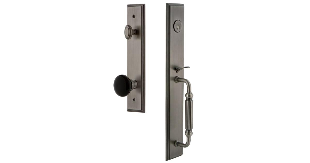 Grandeur 854383 Carre Solid Brass Rose Keyed Entry Single Cylinder Full ...