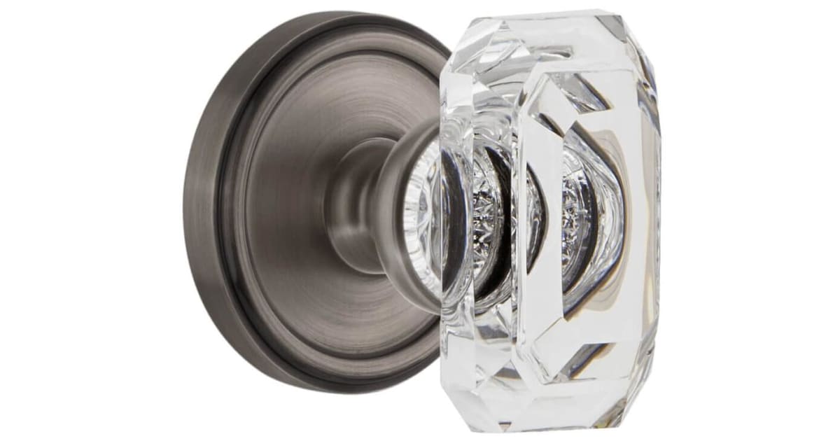 Grandeur 889206 Baguette Crystal Solid Brass Privacy Door Knob Set with ...