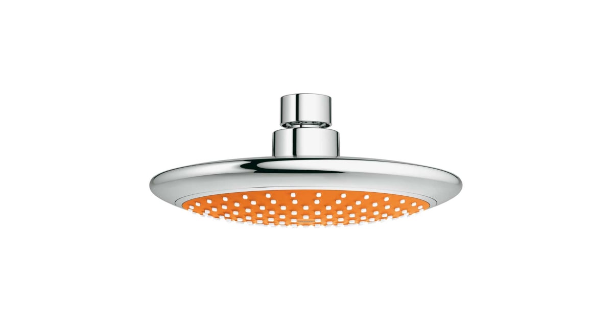 Grohe 114629 Rainshower Next Generation 7.5" Orange Rain Shower Head ...