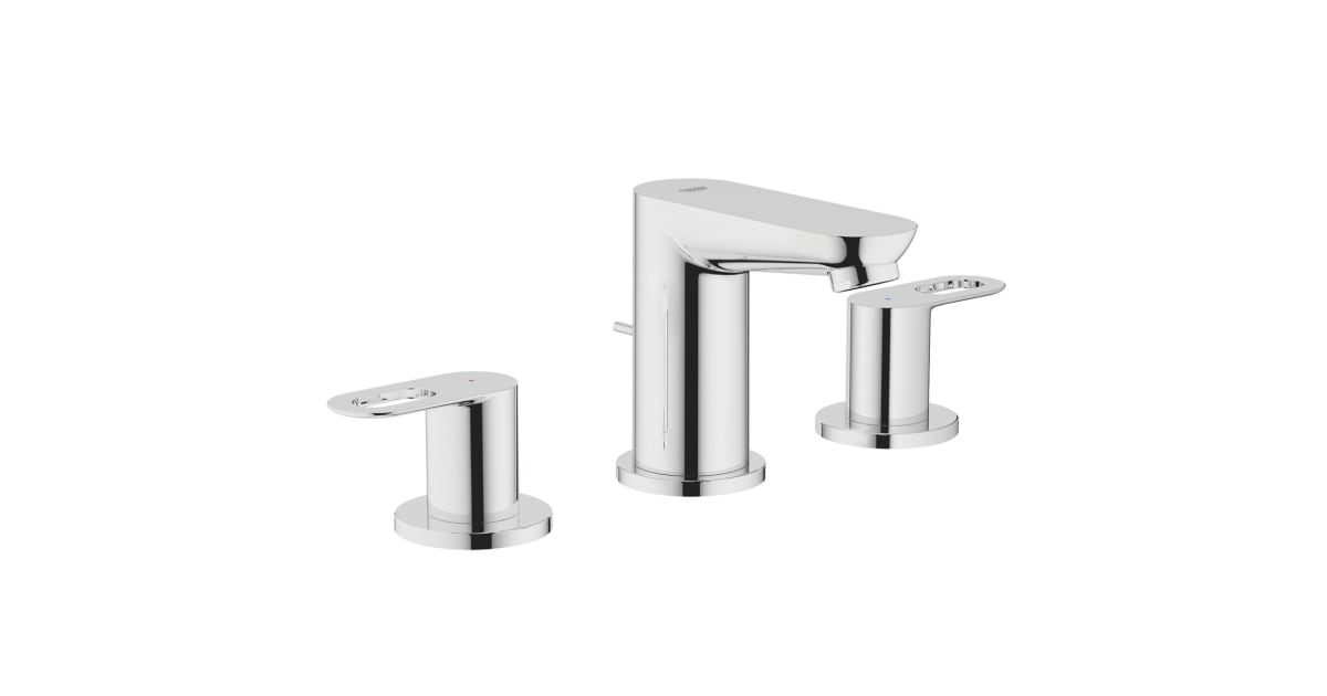 Grohe 20225000 BauLoop Widespread Bathroom Faucet with SilkMove and ...