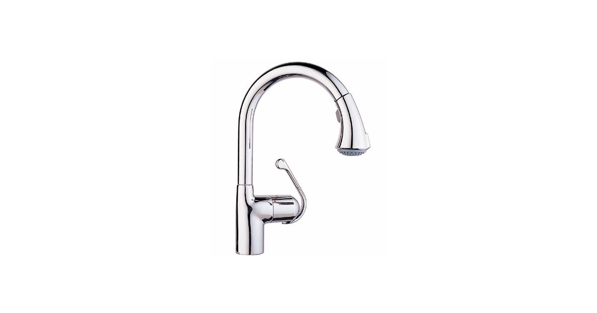 Grohe 33758000 Single Handle Pullout Kitchen Faucet from the Ladylux ...