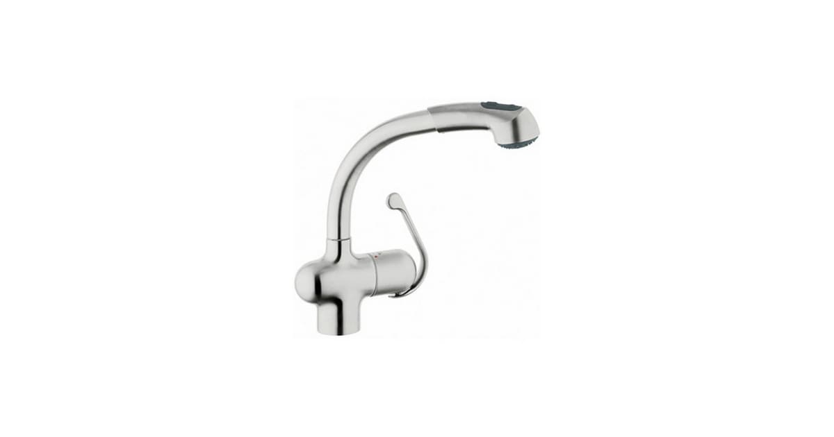 Grohe 33759SDE Ladylux Plus Pull-Out Kitchen Faucet Single Handle ...