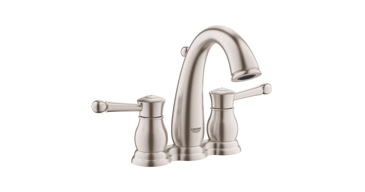Grohe 20400EN0 Wexford 4" Centerset Lavatory Faucet - Drain Assembly ...