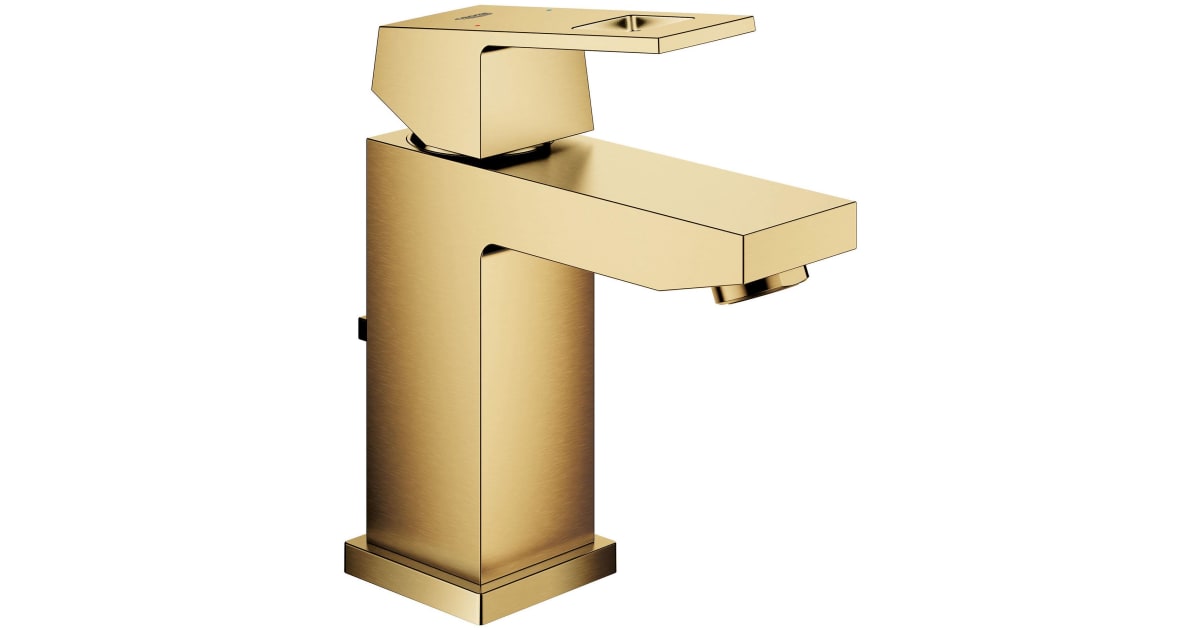 Grohe 23129GNA Eurocube 1.2 GPM Single Hole Bathroom Faucet with ...