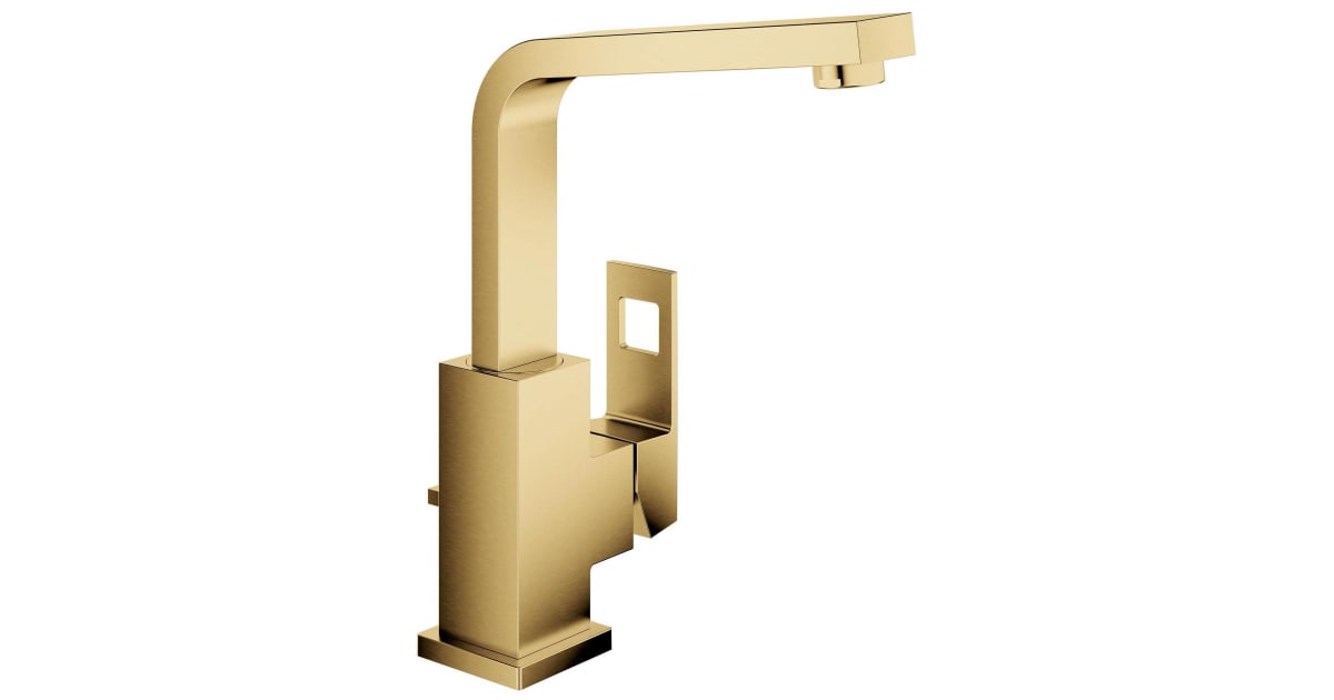 Grohe 23184GNA Eurocube 1.2 GPM Single Hole Bathroom Faucet with EcoJoy ...