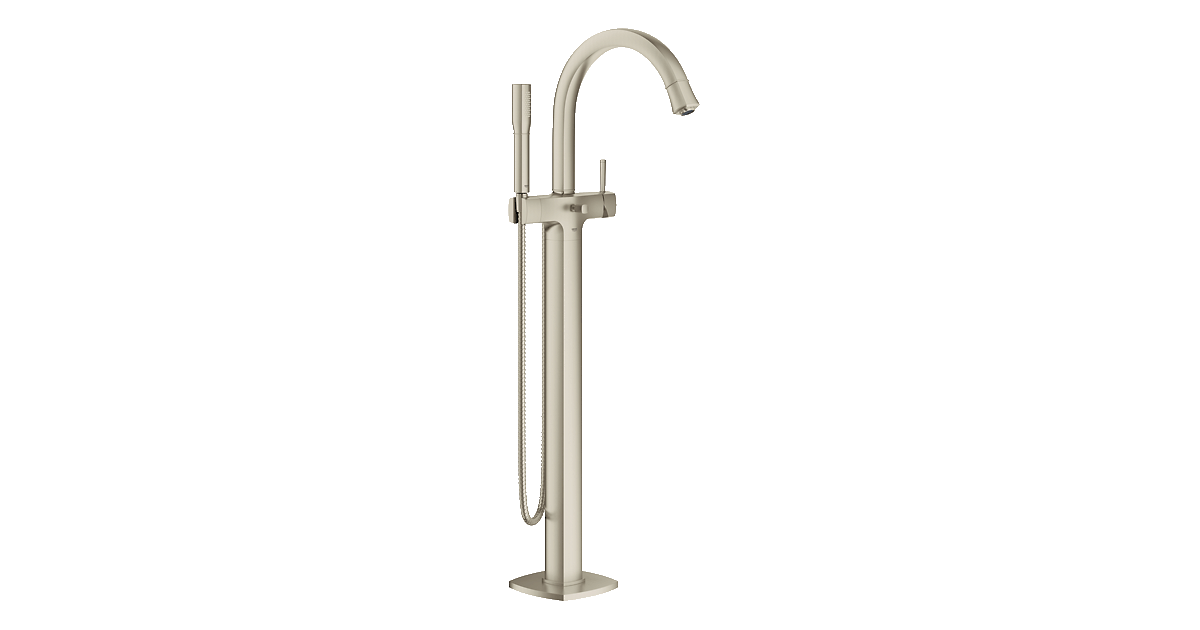 Grohe 23318EN0 Grandera Floor Mounted Tub Filler with Metal Lever ...