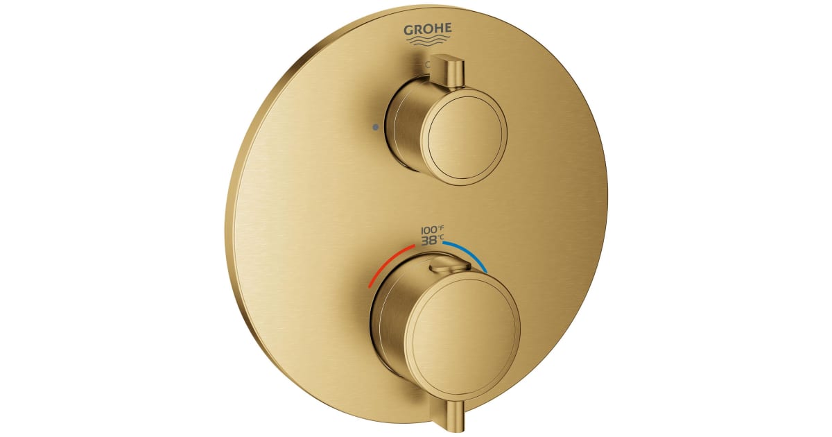 Grohe 24107GN0 Grohtherm Thermostatic Valve Trim Only with Dual Lever ...