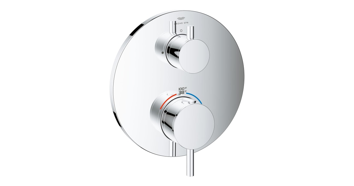 Grohe 24361000 Atrio Dual Function 2-Handle Thermostatic Valve Trim ...
