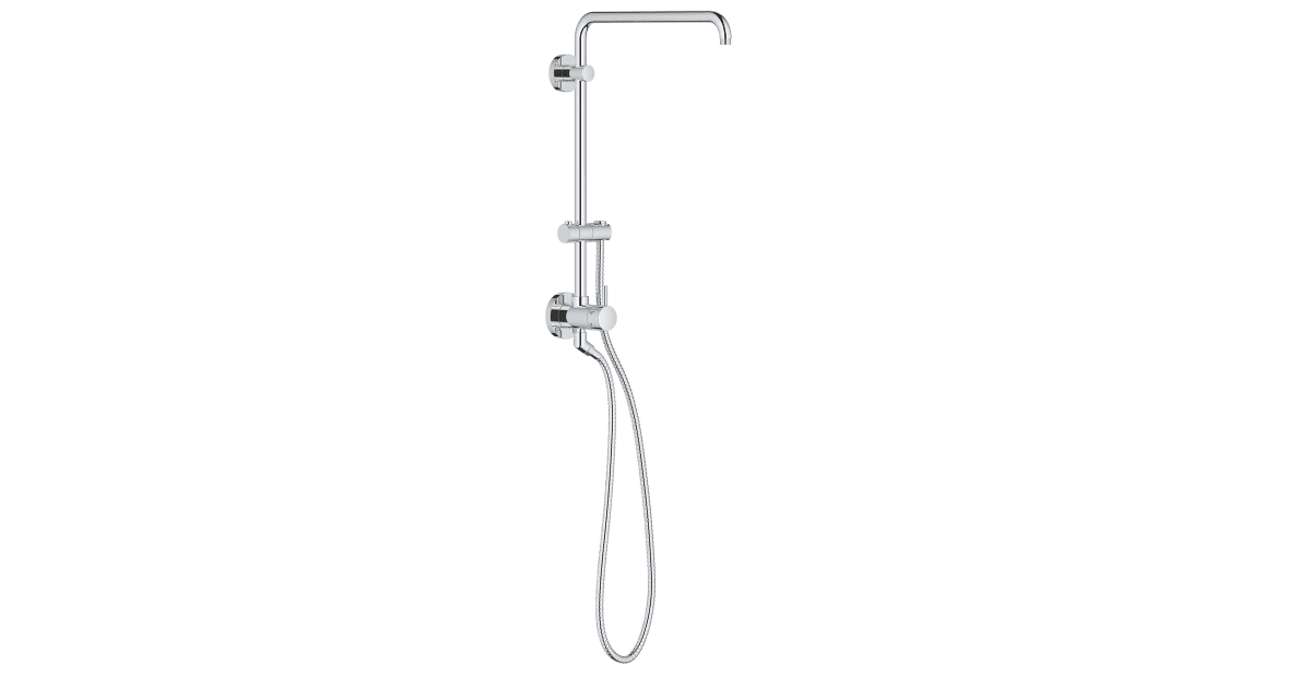 Grohe 26486000 Retro-Fit Shower with 18" Center to Center Slide Bar ...