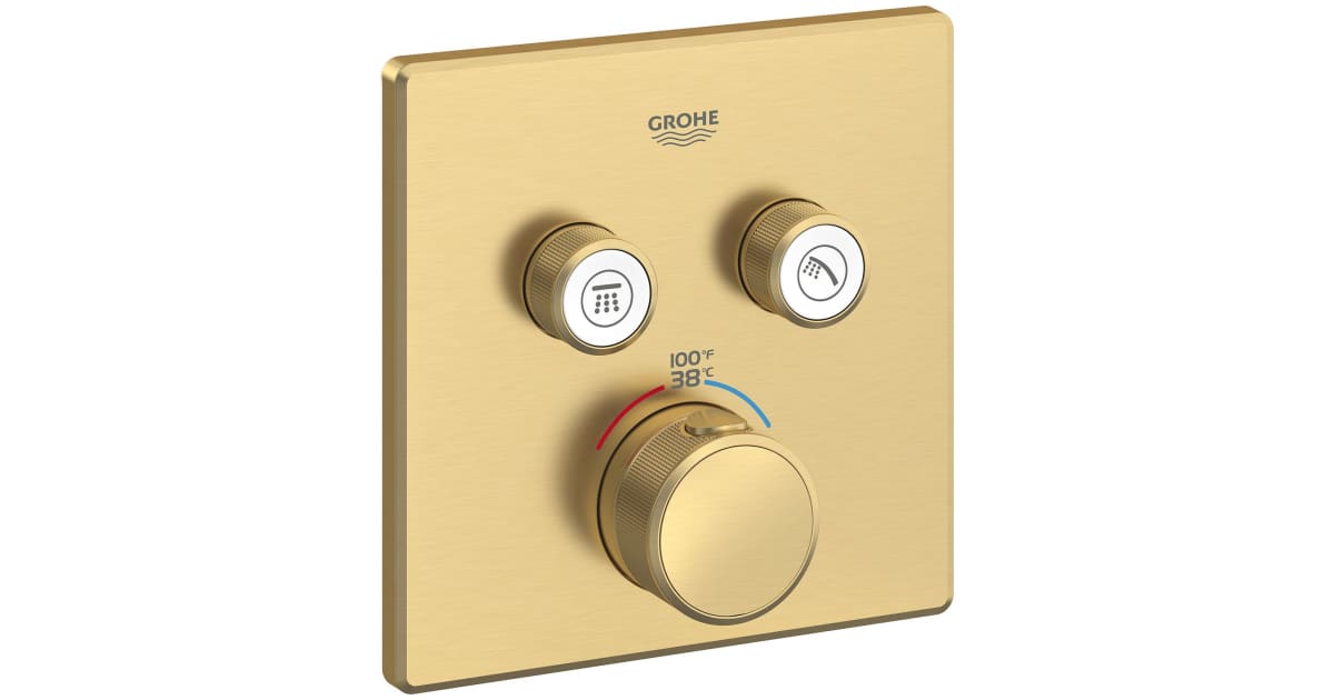 Grohe 29141GN0 Grohtherm Two Function Thermostatic Valve Trim Only with ...