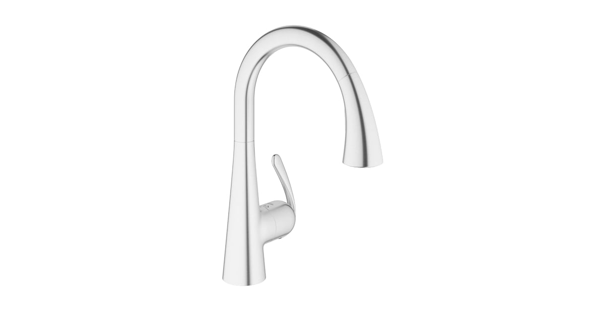 Grohe 32298SD1 Ladylux Pull-Down High-Arc Kitchen Faucet with 2 ...