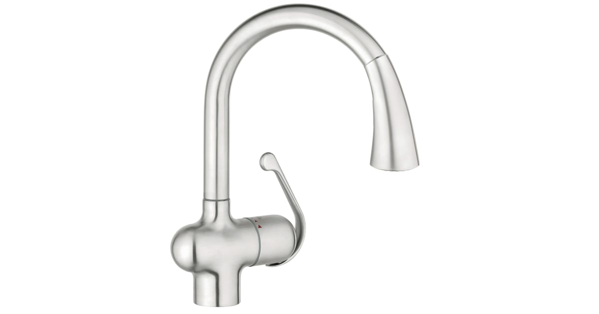 Grohe 33755SD1 Ladylux Pull-Down High-Arc Kitchen Faucet with 2 ...