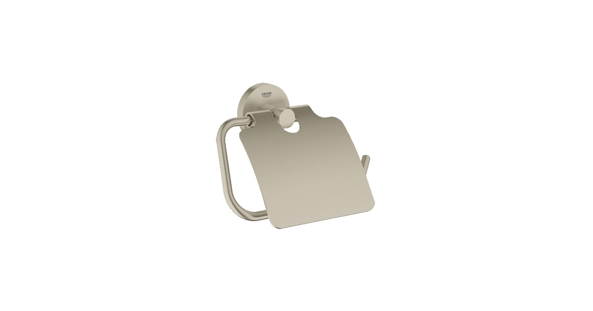 Grohe 40367EN1 Essentials Toilet Paper Holder with Cover | Build.com