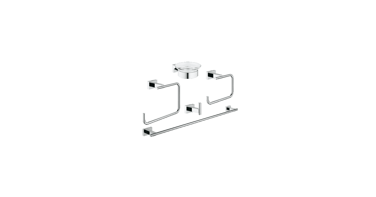 Grohe 40758001 Essentials Cube Accessory Kit - Includes Towel Ring ...