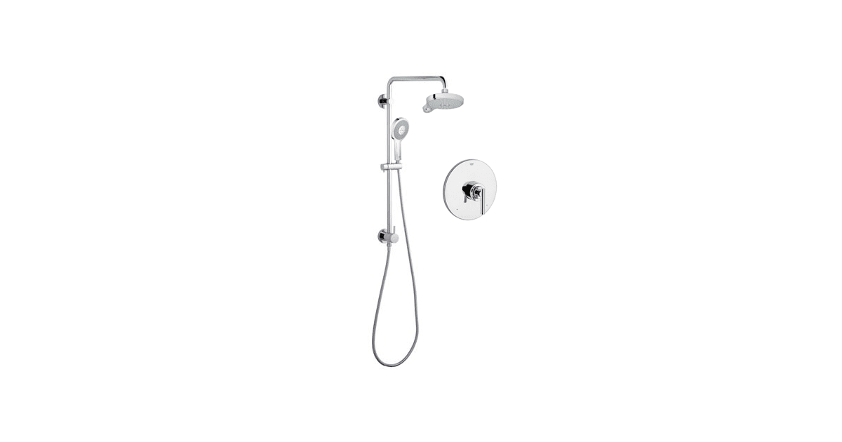 Grohe GR-RPS-06 Retro-Fit Pressure Balance Shower System with Multi ...