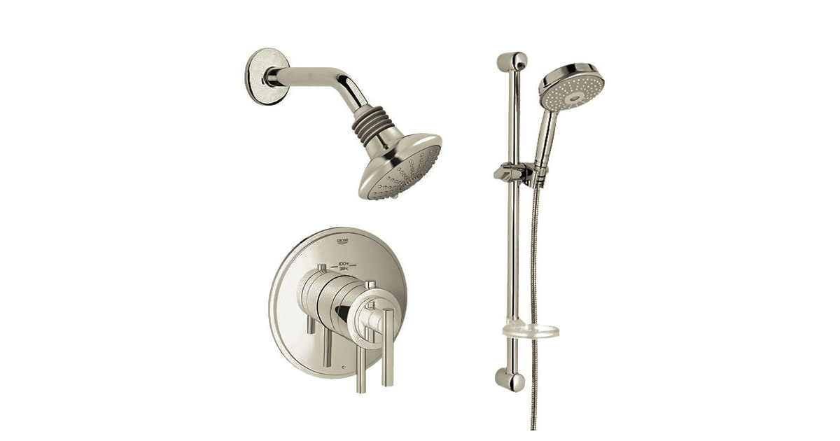 Grohe GRFLX-T301EN0 Timeless Thermostatic Shower System | Build.com Grohe GRFLX-T301EN0 Timeless Thermostatic Shower System | Build.com