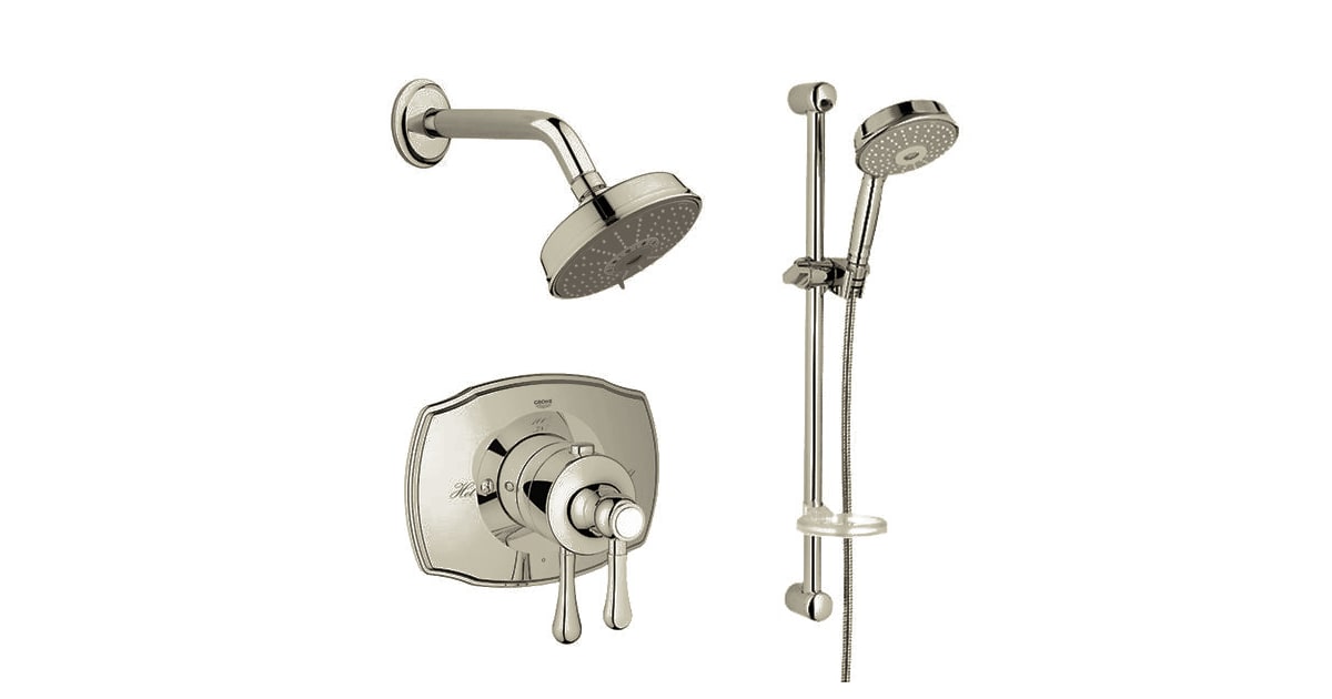 Grohe Authentic Thermostatic Shower System Multi-Function Shower Head ...