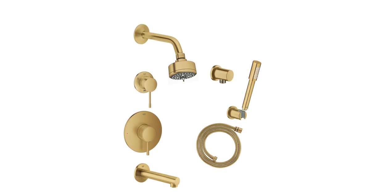 Grohe GSS-Essence-PB-5-GN0 Essence Pressure Balanced Shower System with ...