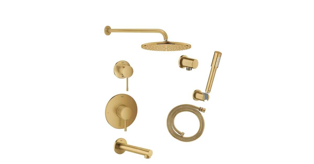 Grohe GSS-Essence-PB-6-GN0 Essence Pressure Balanced Shower System with ...