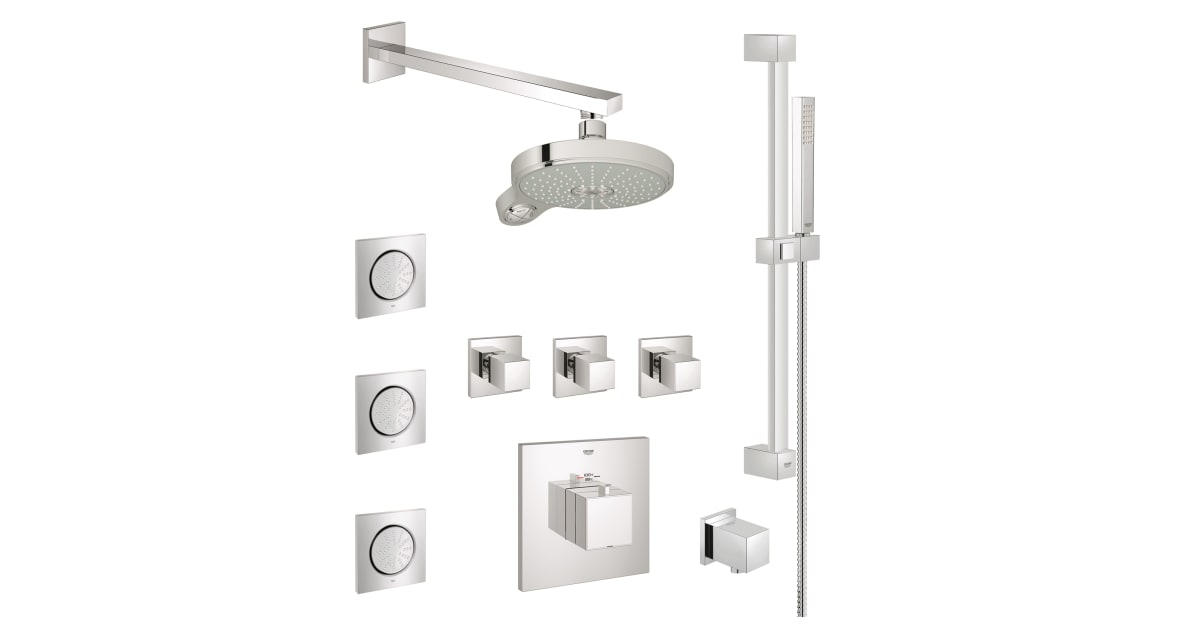 Grohe GSS-Eurocube-CTH-08-000 Eurocube Thermostatic Shower | Build.com