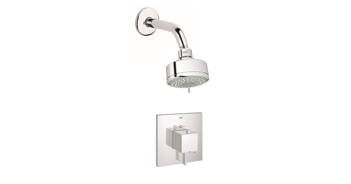 Grohe GSS-Eurocube-STH-01-000 Eurocube Thermostatic Shower Package with ...
