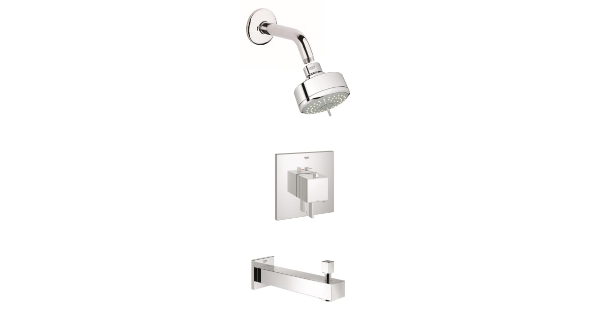 Grohe GSS-Eurocube-STH-04-000 Eurocube Thermostatic Tub and Shower ...