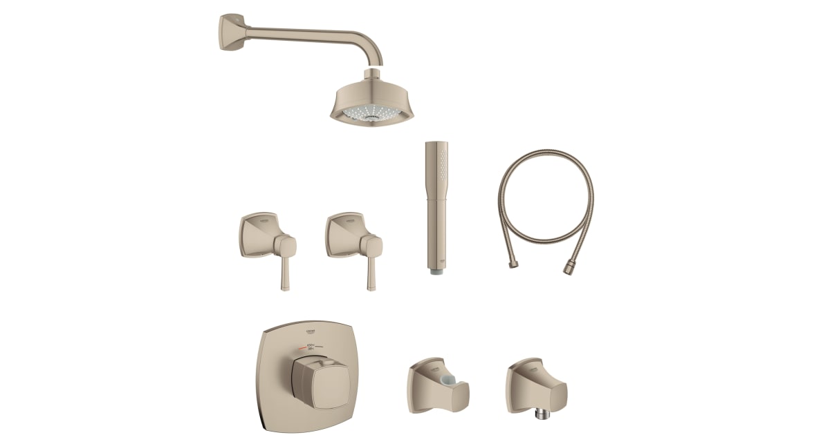 Grohe GSS-Grandera-CTH-07-EN0 Grandera Thermostatic Shower System with ...