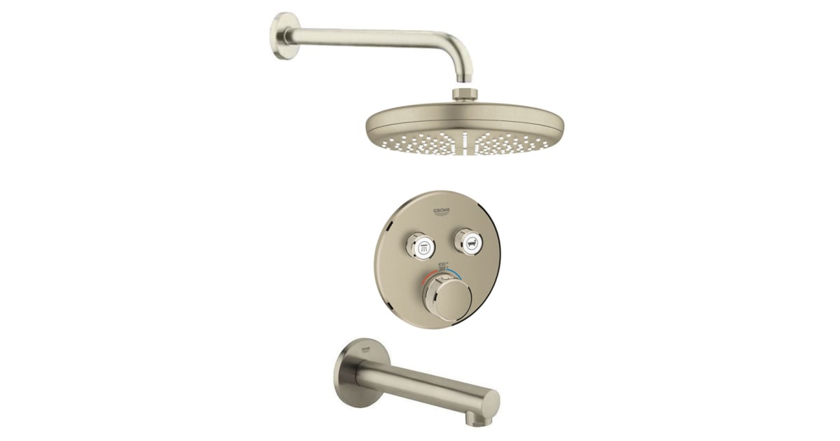 Grohe GSS-Grohtherm-CIR-07-EN0 SmartControl Shower System with Tub ...