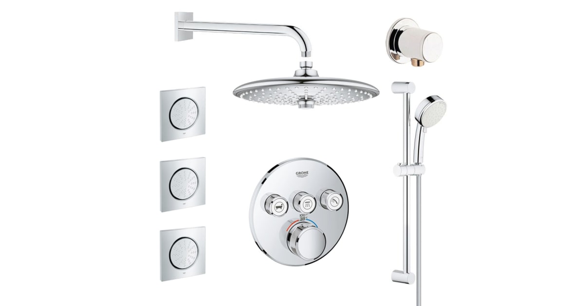 Grohe GSS-Grohtherm-CIR-10-00A SmartControl Shower System with Hand ...