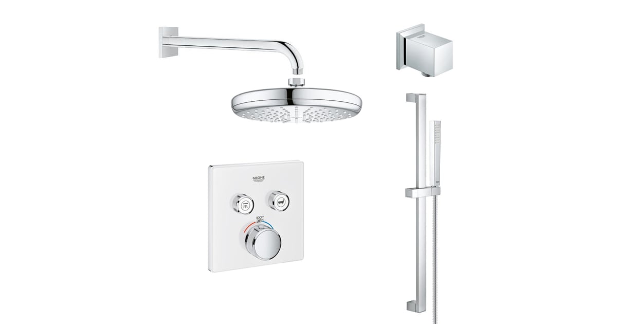 Grohe GSS-Grohtherm-SQ-05-LS0 SmartControl Shower System with Shower ...
