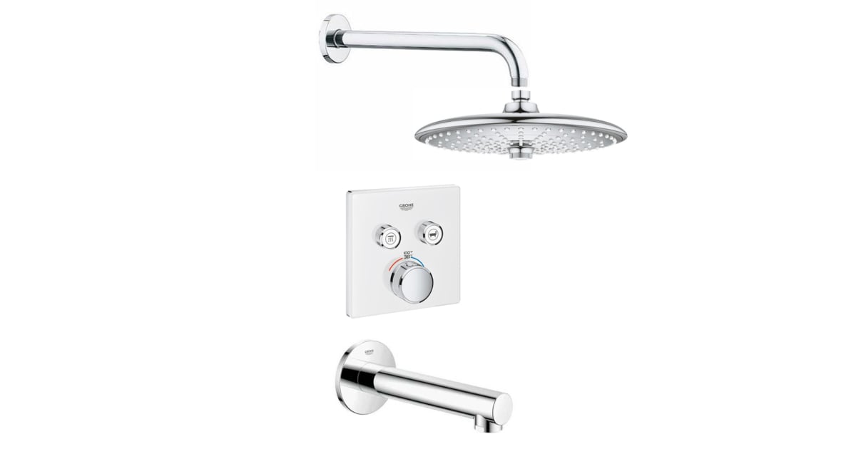 Grohe GSS-Grohtherm-SQ-06-LS0 SmartControl Shower System with Tub Spout ...
