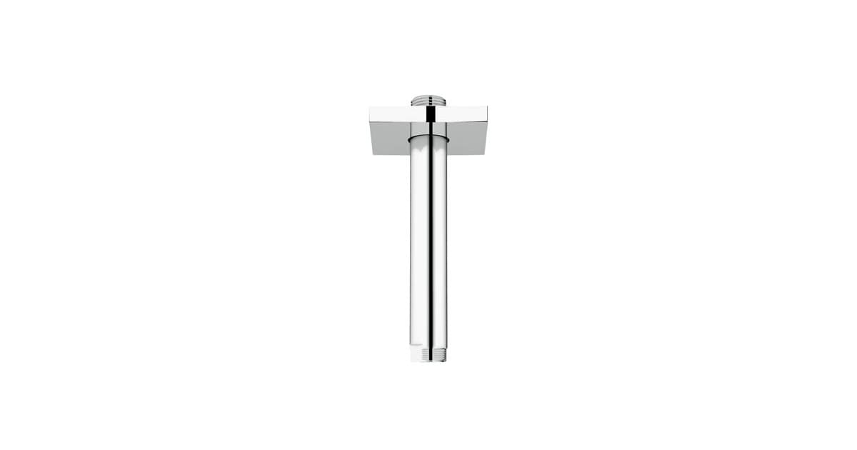 Grohe 27486000 6" Ceiling Shower Arm with Square Flange and 1/2 ...