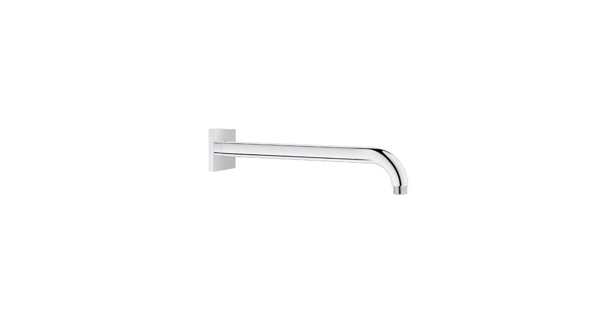Grohe 27489000 12" Rain Shower Arm with Square Flange and 1/2" Threaded ...
