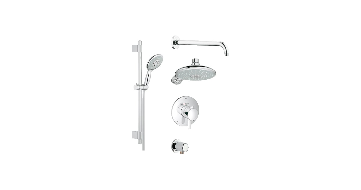 Grohe 35052000 GrohFlex Thermostatic Shower System - Includes Trim ...