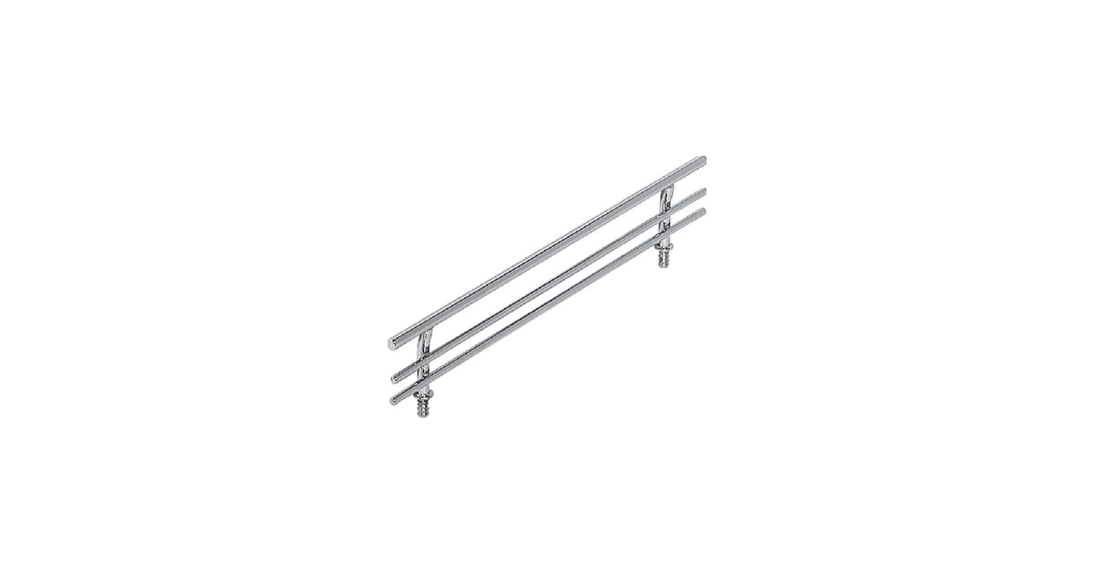 Hafele 547.51.218 9.75" Long Steel Rail for Custom Wood Shelves ...