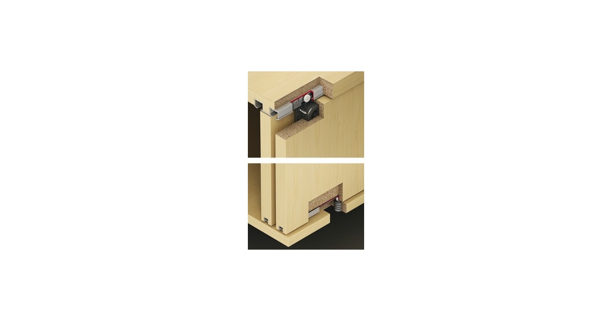 Hafele 405.00.004 Sliding Door Hardware, EKU Clipo 26 H Inslide, Set ...