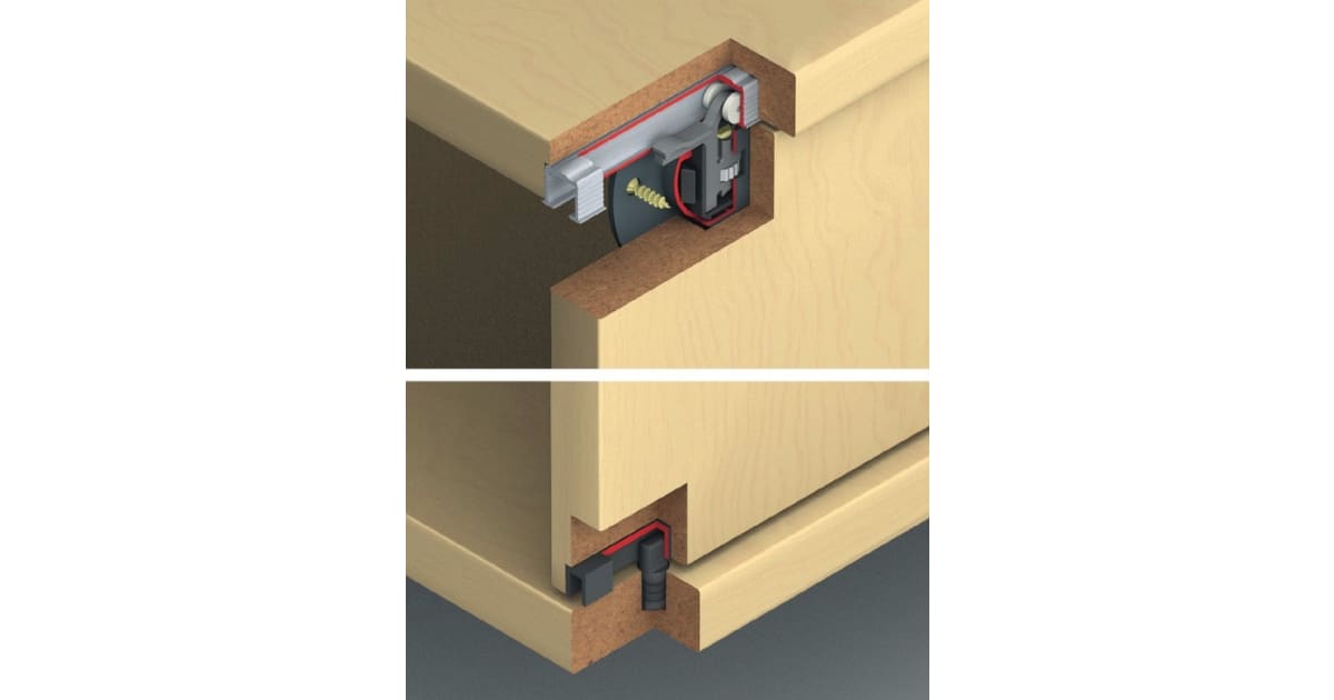 Hafele 405.82.215 EKU Clipo 15 H Sliding Door Hardware | Ferguson Home