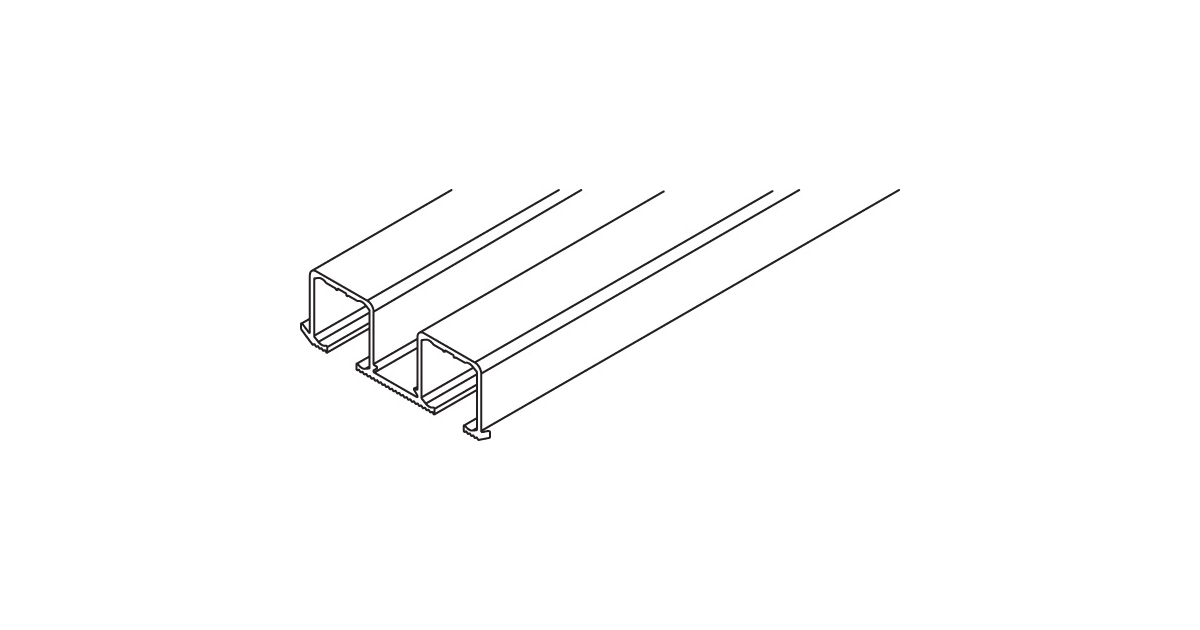 Hafele 405.90.032 EKU Dual Top Track for Sliding Wood Doors | Build.com
