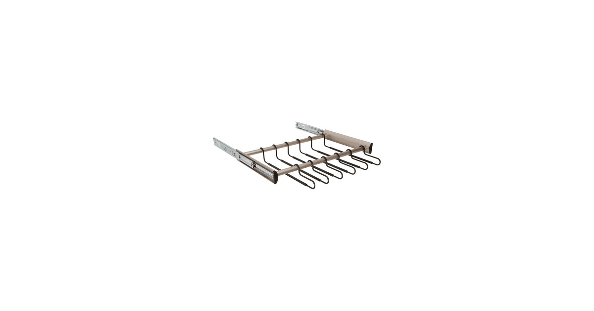 Hafele 805.58.633 24 Inch Pull-out Pants Rack with 18 Hangers from the ...