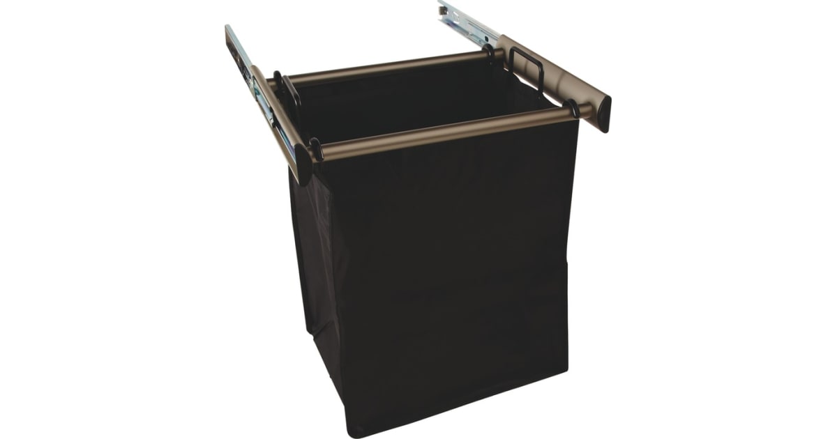 Hafele 807.52.131 Pull Out 18 Inch Wide Full Extension Laundry Hamper ...