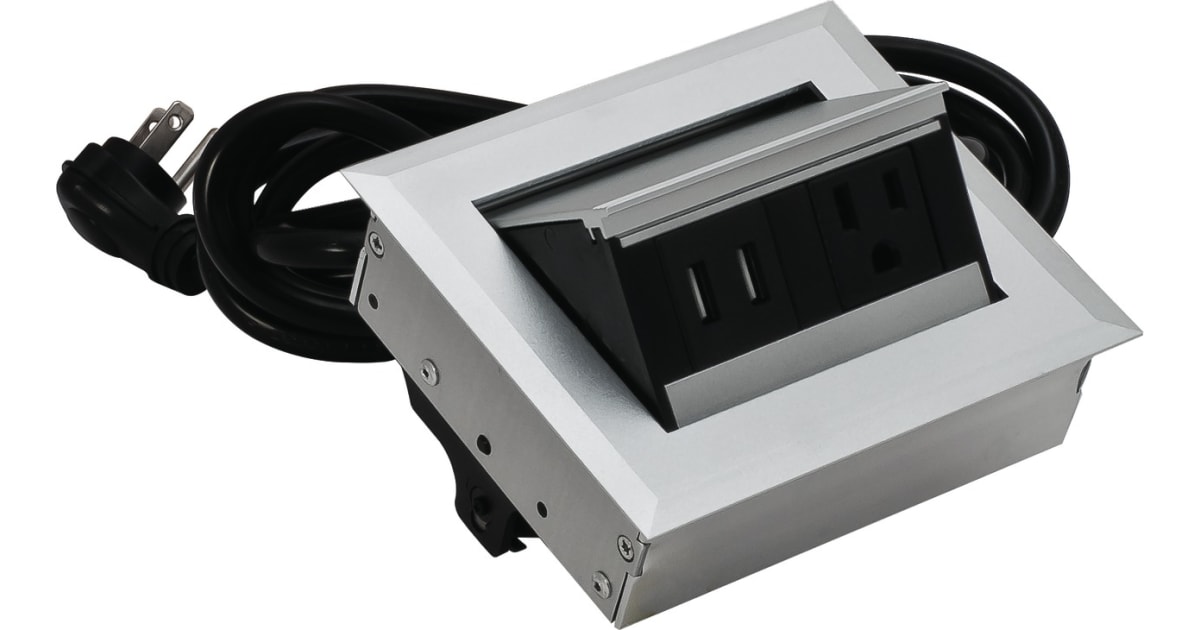 Hafele 822.09.930 One Outlet Pop-Up Power Station with Two USB Ports ...