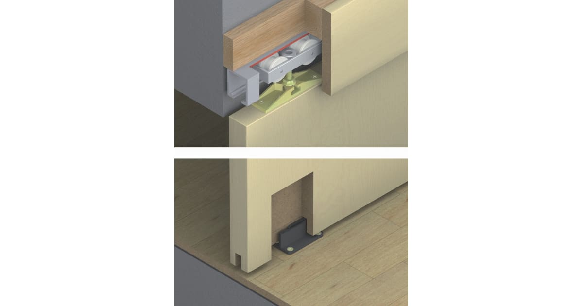 Hafele 407.59.206 HAWA Complete Fitting Set for 6-Foot 7-Inch Sliding ...