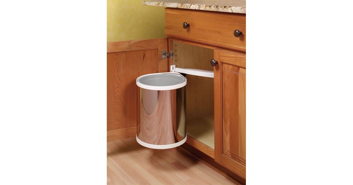 Hafele 502.12.023 16 Quart Side Panel Mount Stainless Steel Pivot-Out ...