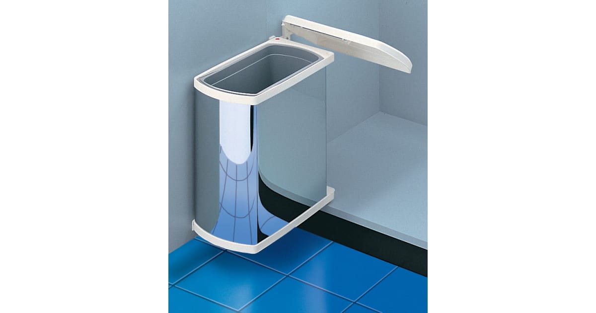 Hafele 502.62.014 19 Quart Side Panel Mount Stainless Steel Pivot-Out ...