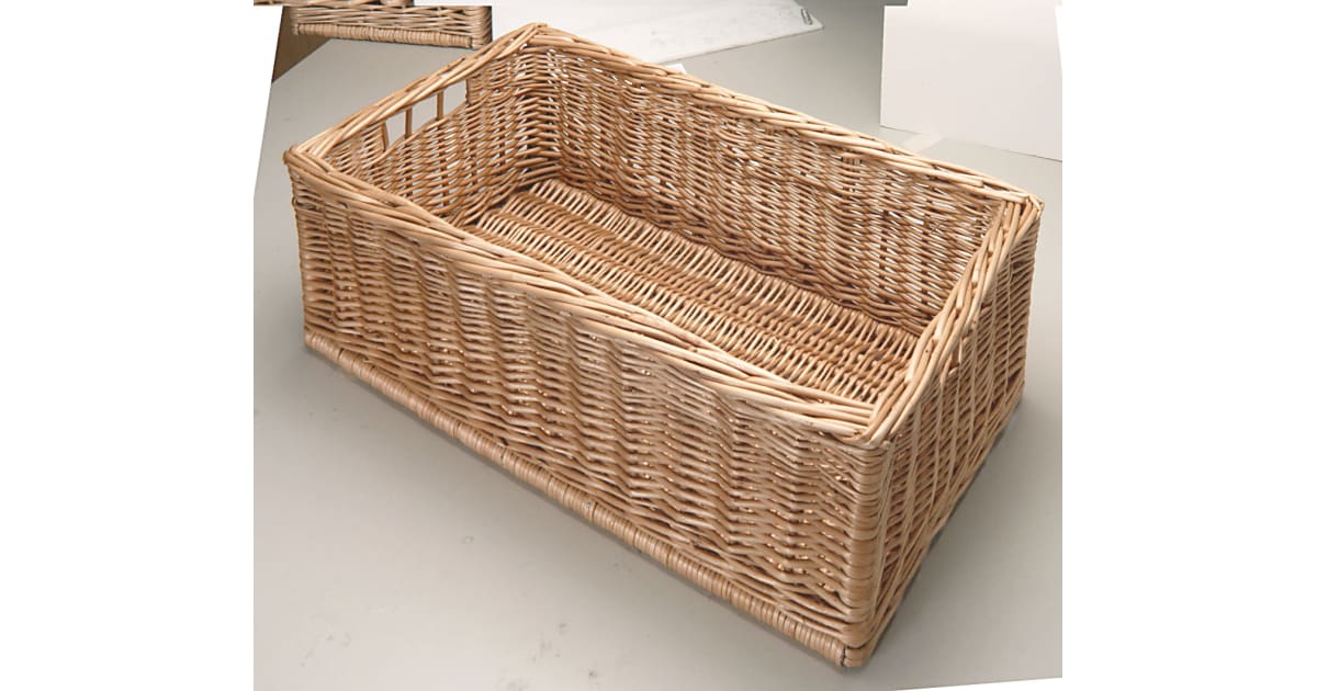 Hafele 540.57.081 11.25" Wide Free Standing Wicker Bread Basket with ...